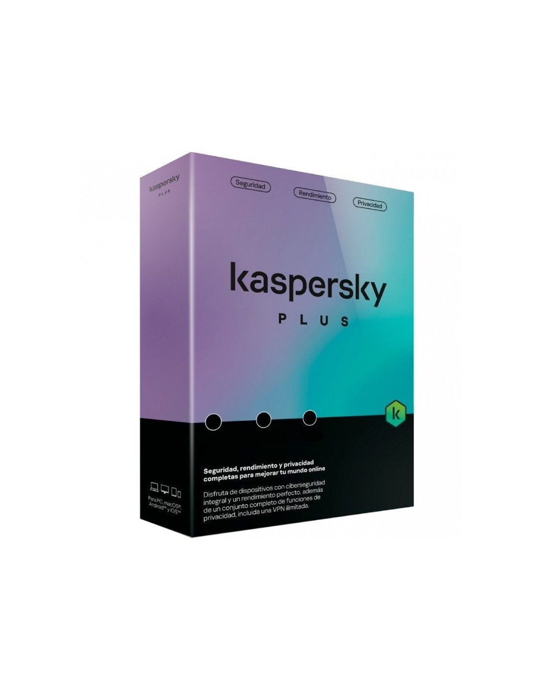 Antivirus Kaspersky Plus/ 3 Dispositivos/ 1 Año